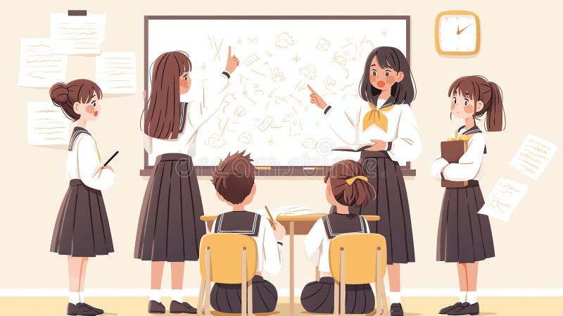 Students Collaborating on Creative Projects in a School Classroom ...