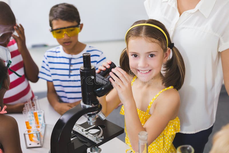 Student Classroom Microscope Part Stock Photos - Free & Royalty-Free ...