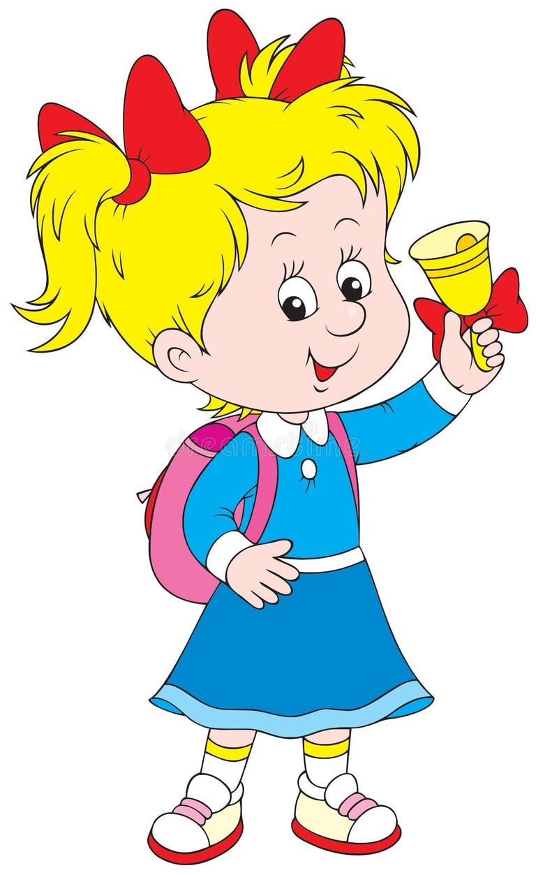 Girl Ring Bell Cartoon Stock Illustrations – 78 Girl Ring Bell Cartoon ...