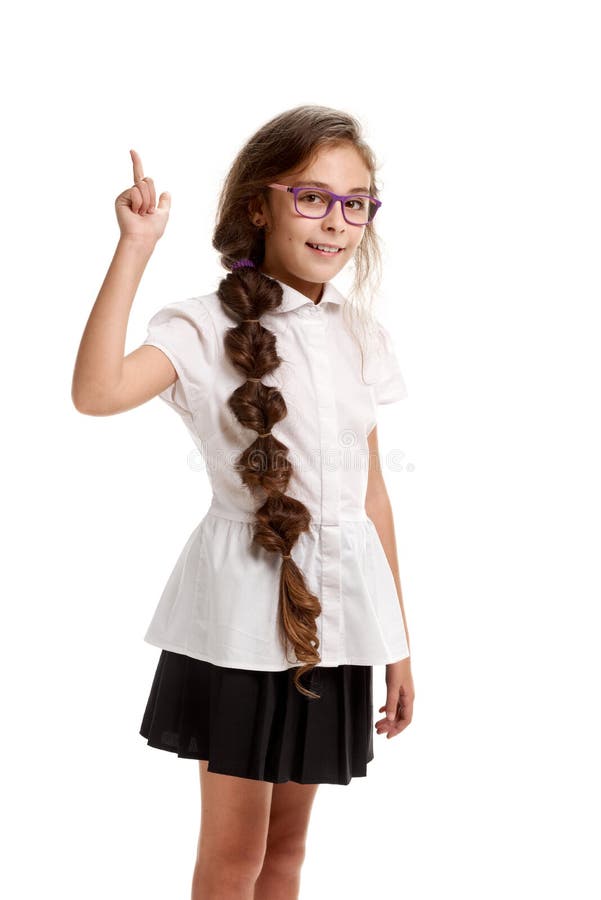 Schoolgirl Showing Direction Stock Image - Image of primary, isolated ... Schoolgirl Showing Direction Stock Image - Image of primary, isolated ...