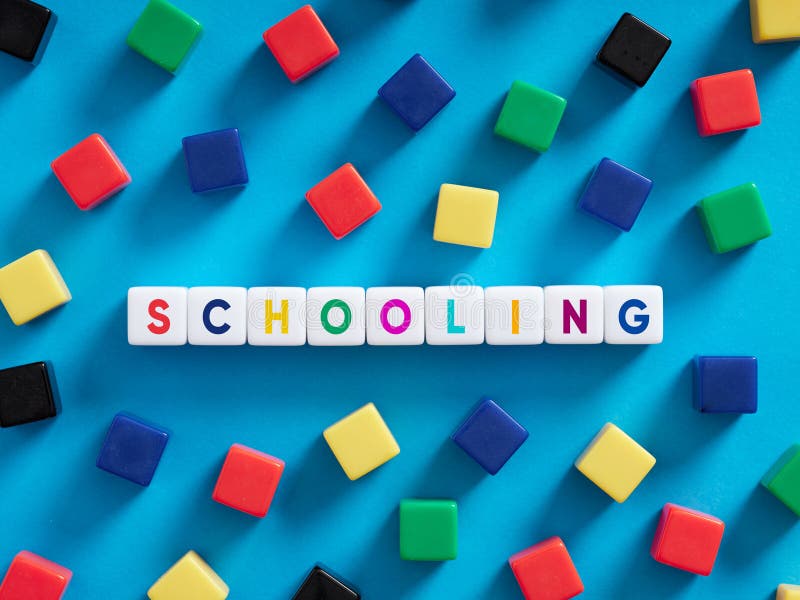 Schooling, Education, Teaching and Learning Concept. Colorful Cubes on ...