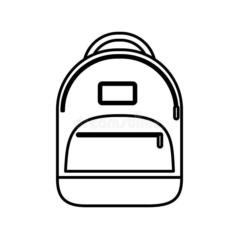 Schooltas Geïsoleerd Pictogram Vector Illustratie - Illustration of ...