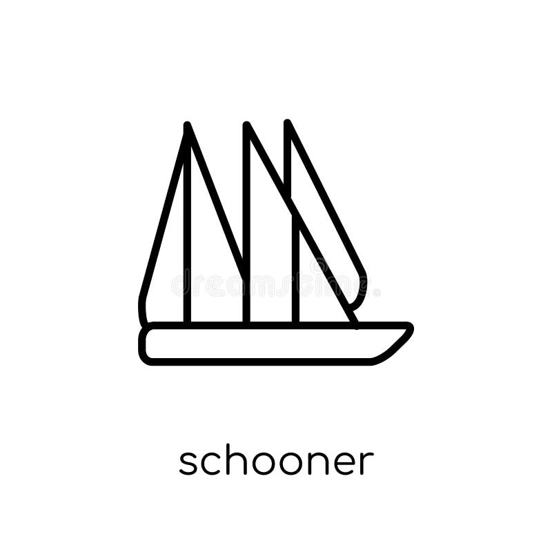 Schooner Icon from Transportation Collection. Stock Vector ...