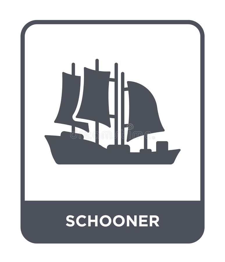Schooner Icon. Trendy Schooner Logo Concept on White Background Stock ...