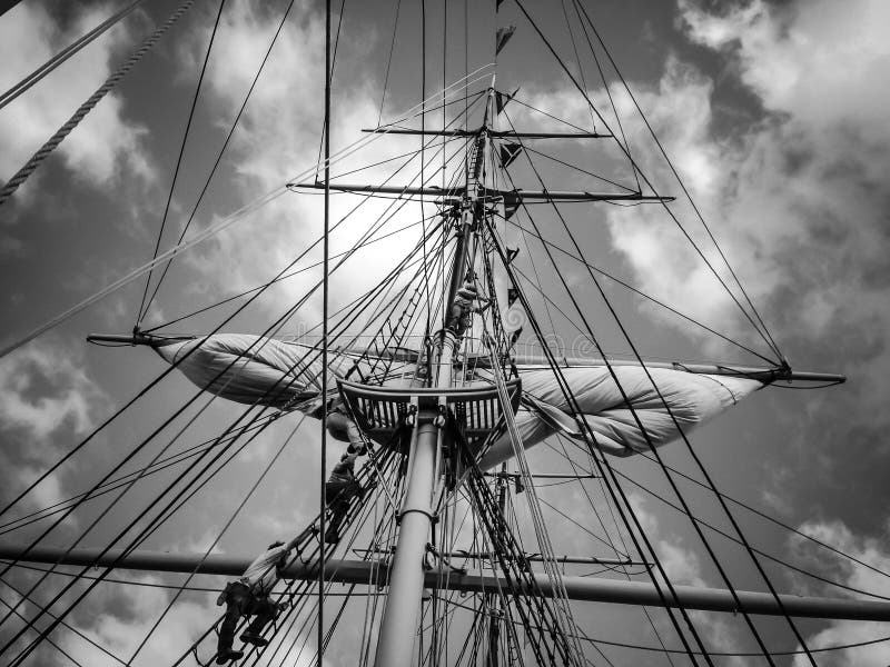 Schooner Rigging stock image. Image of lines, marine - 12350925