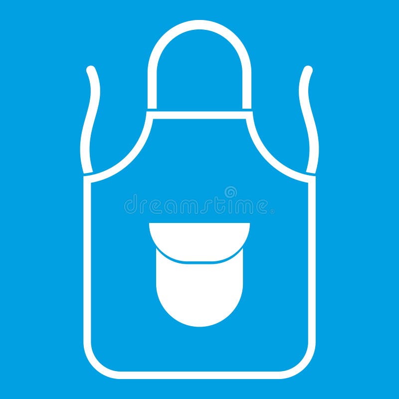 Schort Met Het Wit Van Het Zakpictogram Vector Illustratie ...