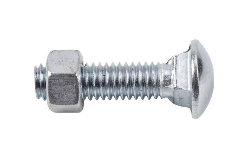 Schraube mit Mutter stockbild. Bild von bild, getrennt - 60166627