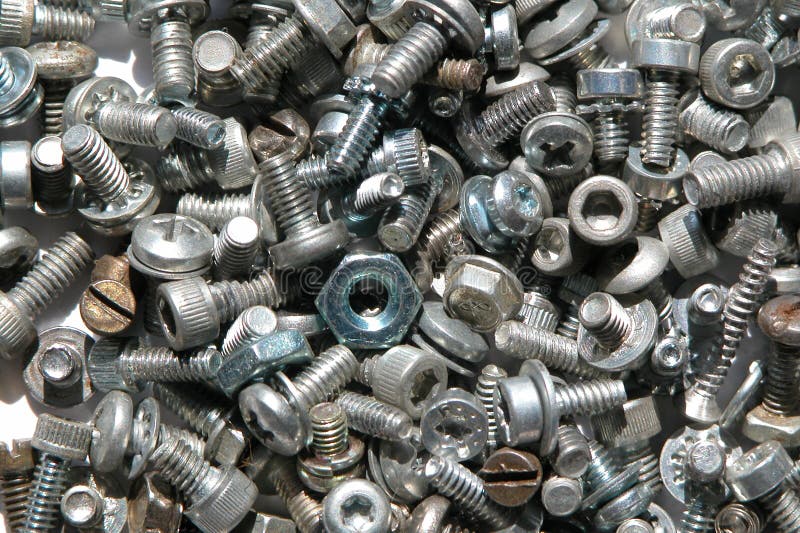 Schrauben und Muttern 2 stockfoto. Bild von philips, gerändelt - 13000