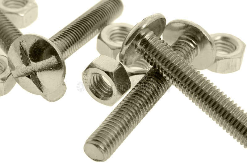 Schrauben und Muttern stockbild. Bild von rost, befestigung - 7286725