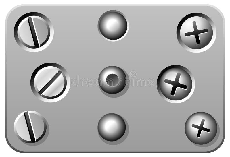 Schrauben und Niete vektor abbildung. Illustration von sonderkommando ...