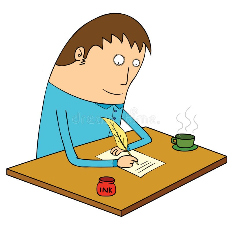 Het Schrijven Van De Hond Brief Stock Illustratie - Illustration of ...