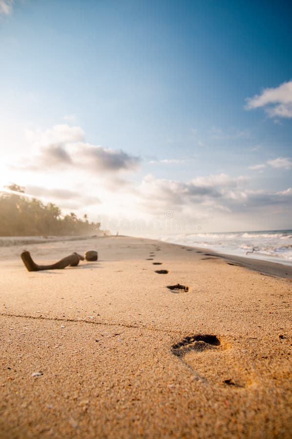 Schritte Auf Dem Strand Durch Tayrona in Kolumbien Stockbild - Bild von ...
