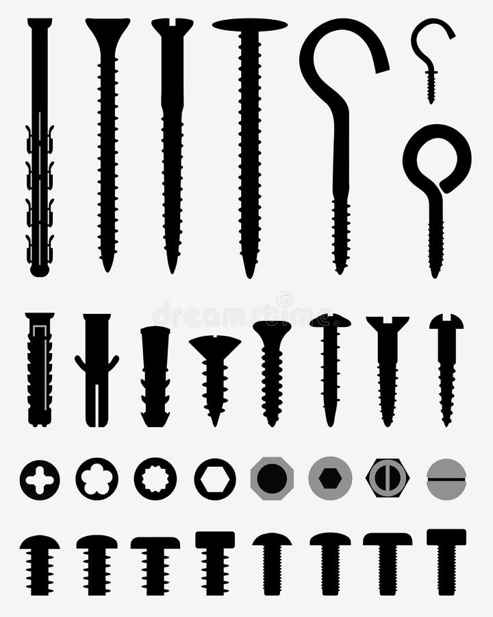 Schroeven vector illustratie. Illustration of stoppen - 45726173