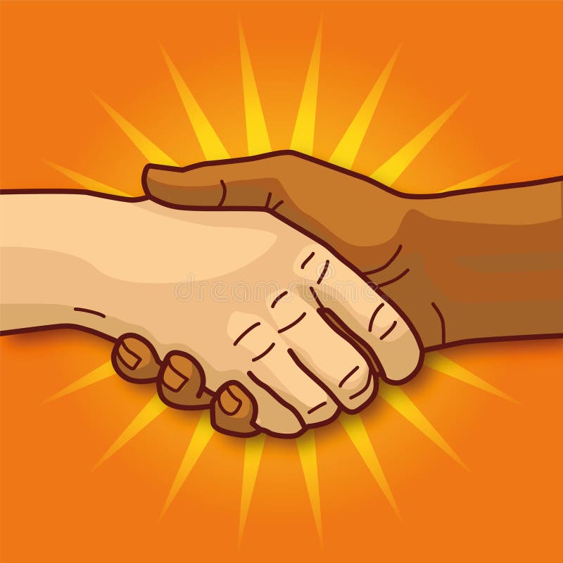 Drie Mensen Die Handen Schudden Die Omhoog Onder Ogen Zien Stock ...