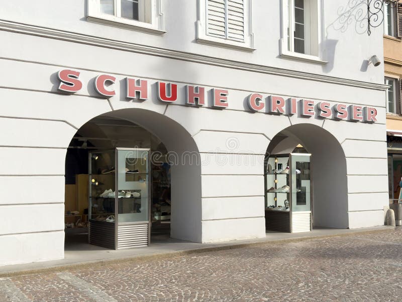 Schuhe Griesser Storefront Architecture with Shoe Displays Editorial ...