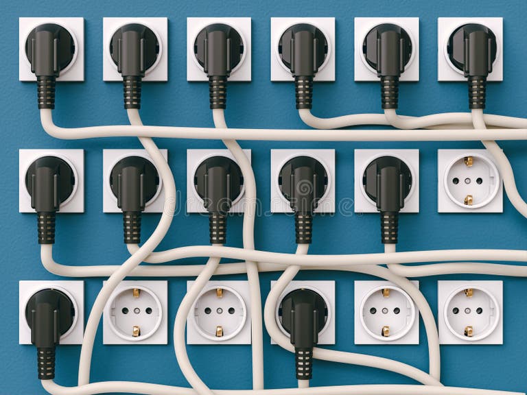 Schuko Sockets Stock Illustrations – 4 Schuko Sockets Stock ...