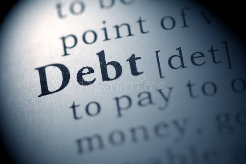 Definition der Schuld stockbild. Bild von etat, finanzierung - 15450177