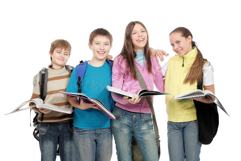 Schulkinder stockfoto. Bild von bücher, mitschüler, leute - 12242088