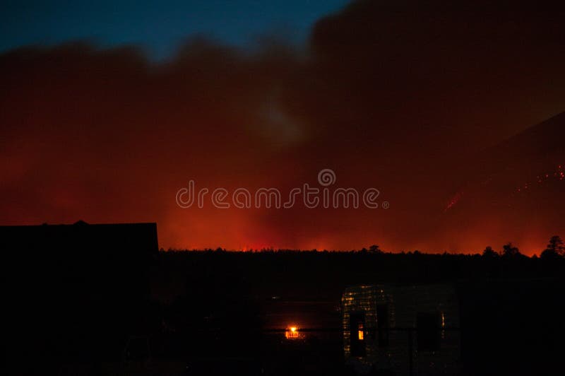 Schultz Fire stock image. Image of flagstafffire, heat - 157903911