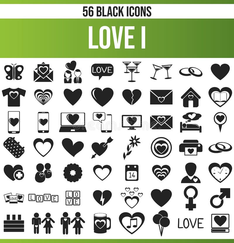 Piktogramme in der Liebe stock abbildung. Illustration von freundschaft ...