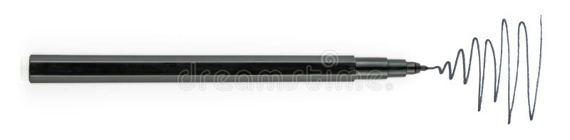 Schwarzer Filzstift Isoliert in Gelber Banner Stockbild - Bild von ...