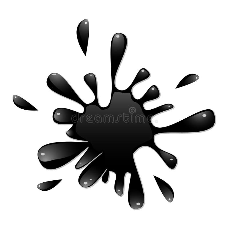 Schwarzer Fleck stock abbildung. Illustration von geplätschert - 16372323