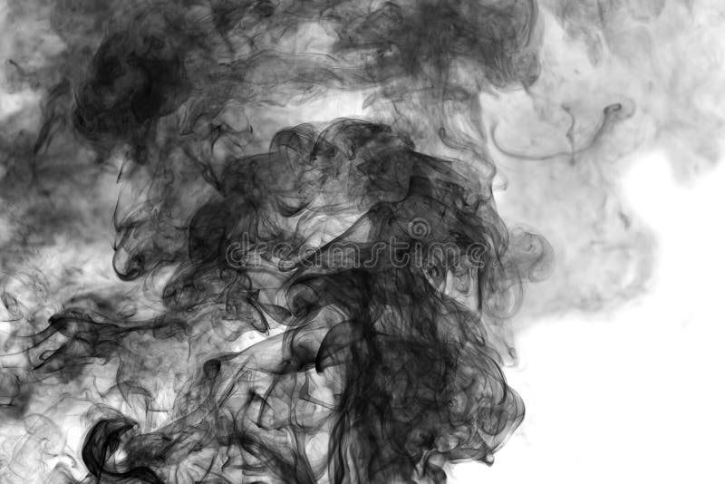 Schwarzer Rauch Auf Einem Weißen Hintergrund Stockbild - Bild von ...