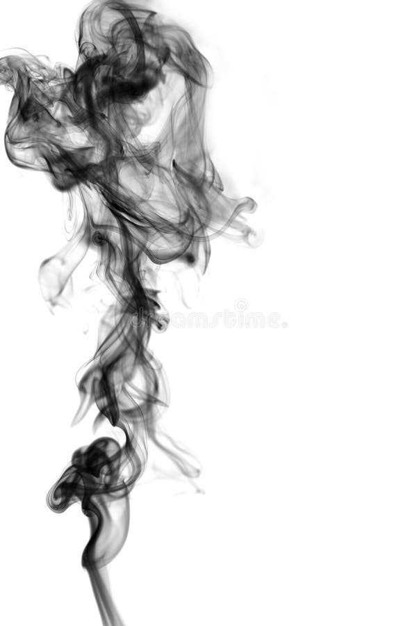 Schwarzer Rauch Auf Weißem Hintergrund Stockbild - Bild von schwarzes ...