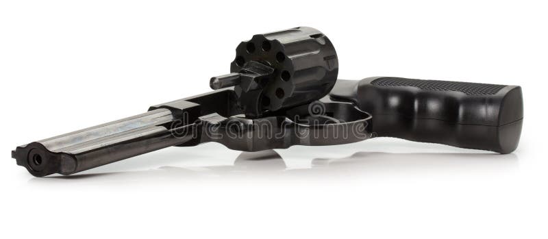 Schwarzer Revolver Mit Einer Offenen Trommel Stockbild - Bild von ...