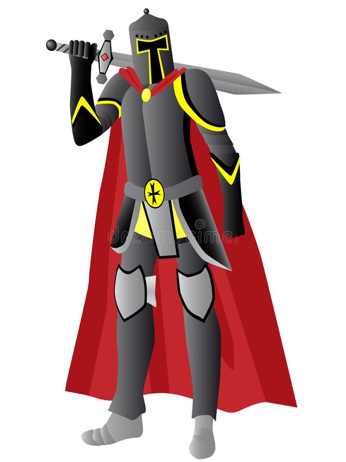 Schwarzer Ritter vektor abbildung. Illustration von phantom - 41806168