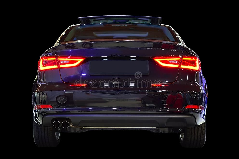 Schwarzes Auto, Rote Lichter Stockfoto - Bild von auto, dunkel: 34918176