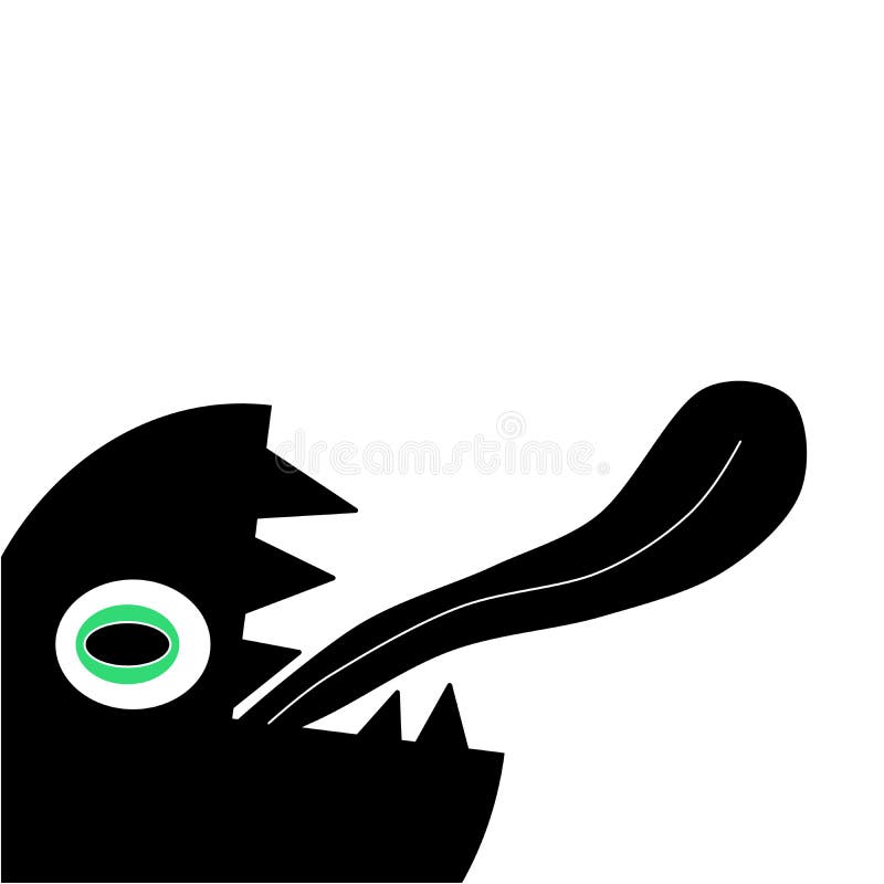 Schwarzes Monsterschattenbild in Der Ecke Stock Abbildung ...