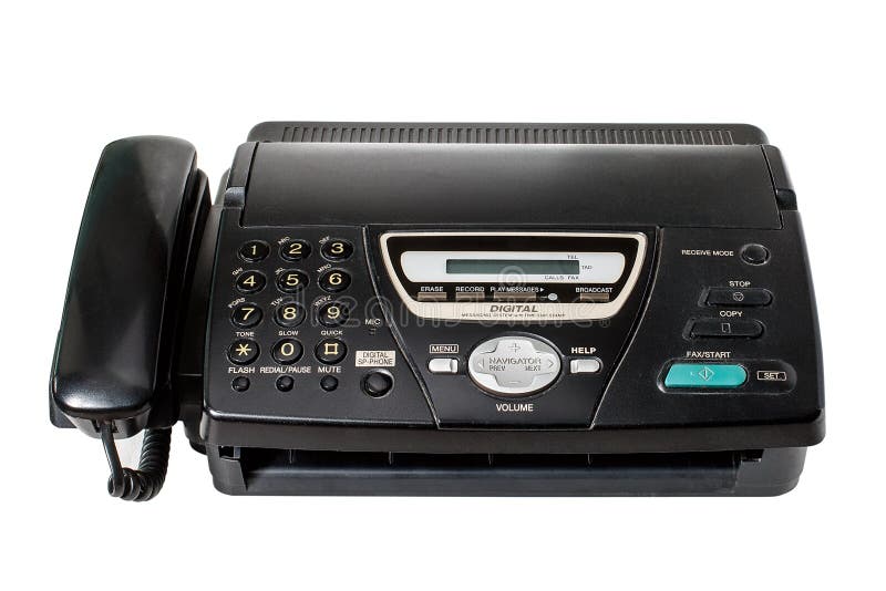 Getrenntes Telefax stockbild. Bild von telefax, papier - 26811633