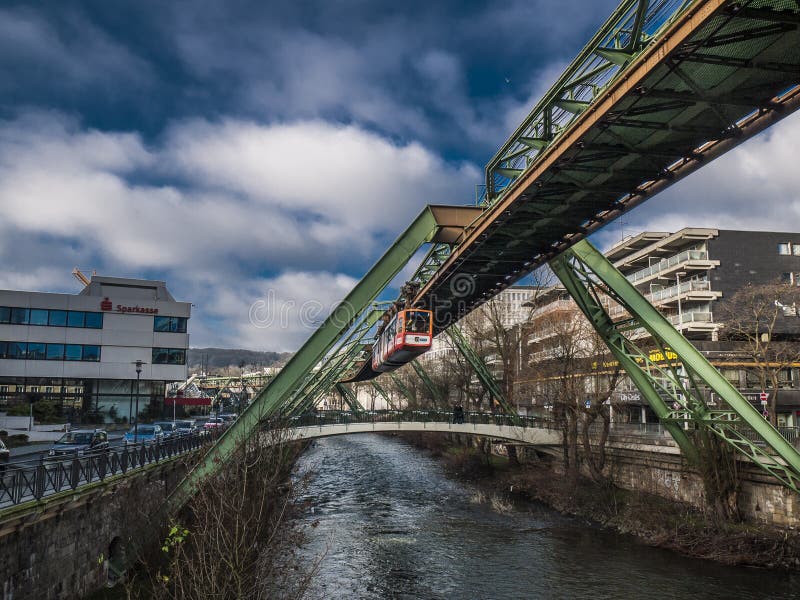 Schwebebahn II editorial stock image. Image of place - 126798644