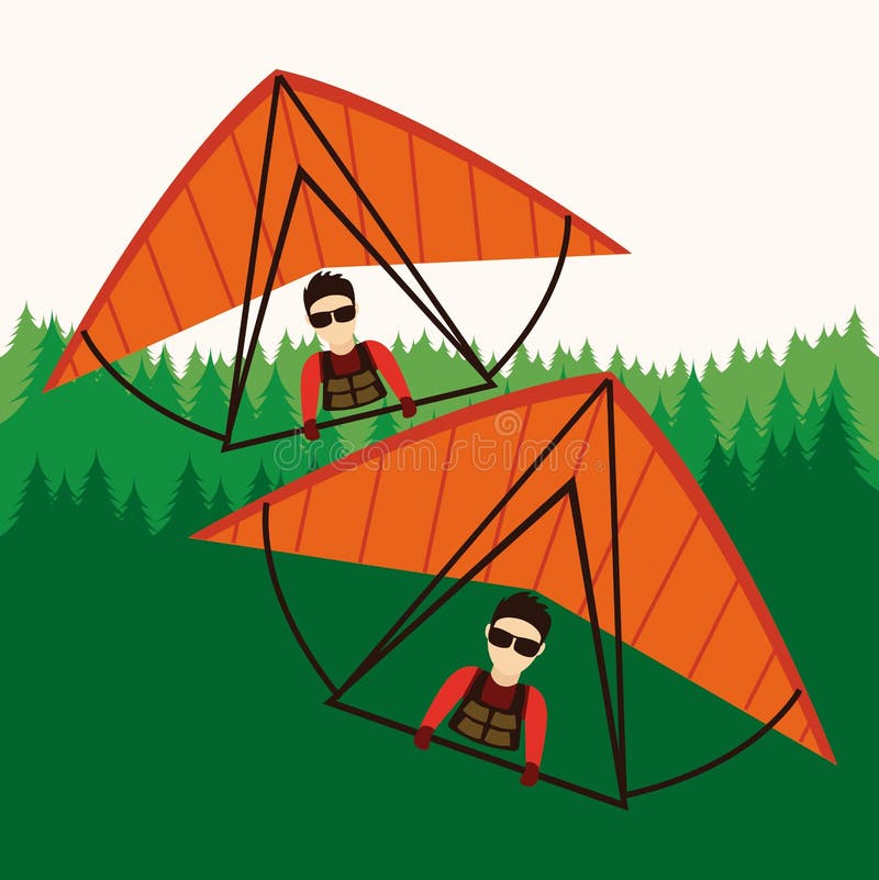 Schwebender Gleitschirm stock abbildung. Illustration von symbol - 51992239