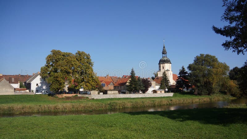 Schweinitz (Jessen) in Germany Stock Photo - Image of tower, blue: 66307256