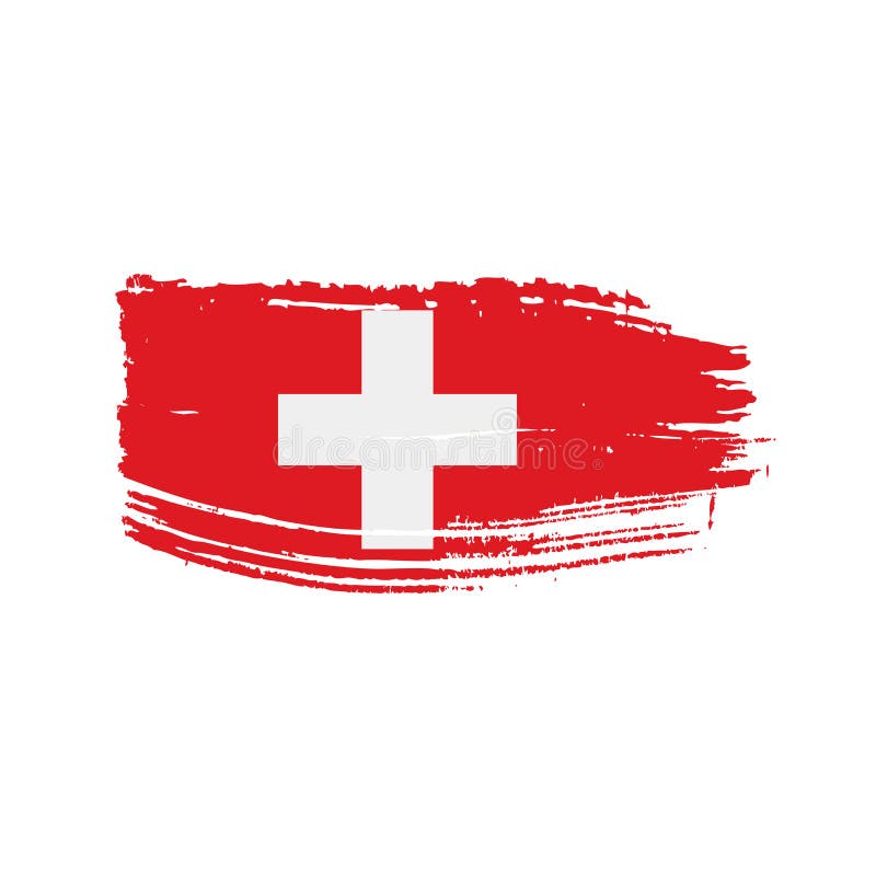 Schweiz Flagga, Vektorillustration Vektor Illustrationer - Illustration ...
