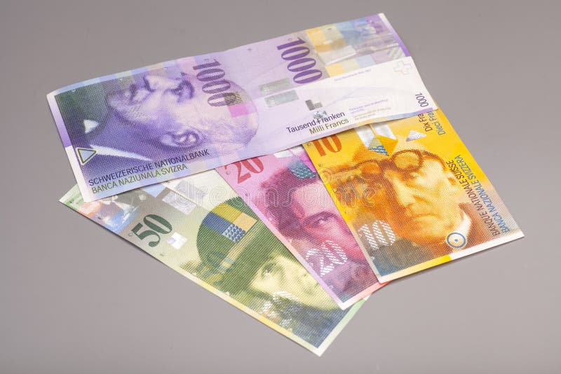 Schweizisk Franc Valuta Av Schweiz Arkivfoto - Bild av intäkt, schweiz ...
