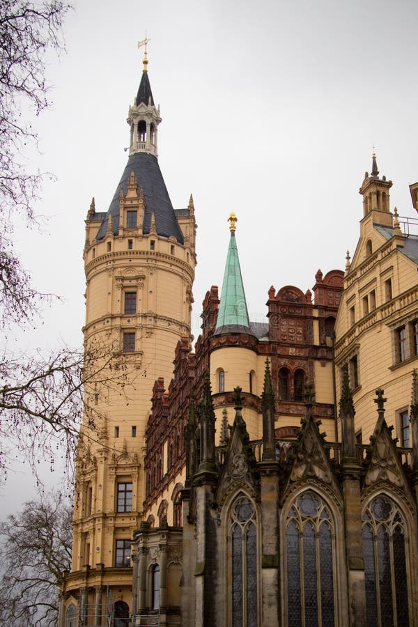 Schwerin Castle in Northern Germany Stock Image - Image of attraction ...