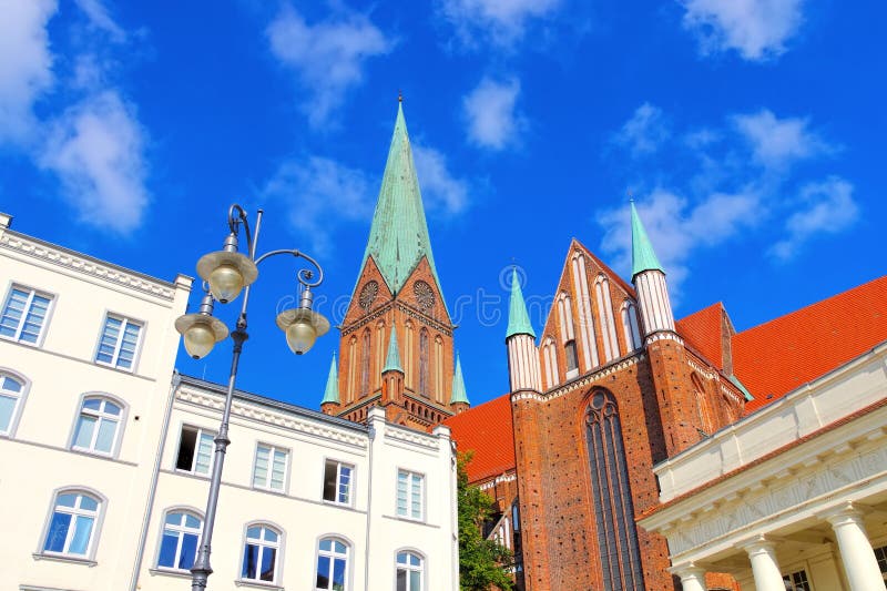Cathedral in Schwerin stock image. Image of christian - 25479045