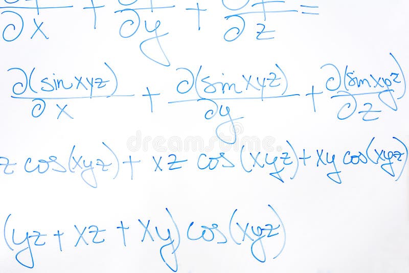 Schwierige Mathematische Gleichung Stockbild - Bild von gleichung ...