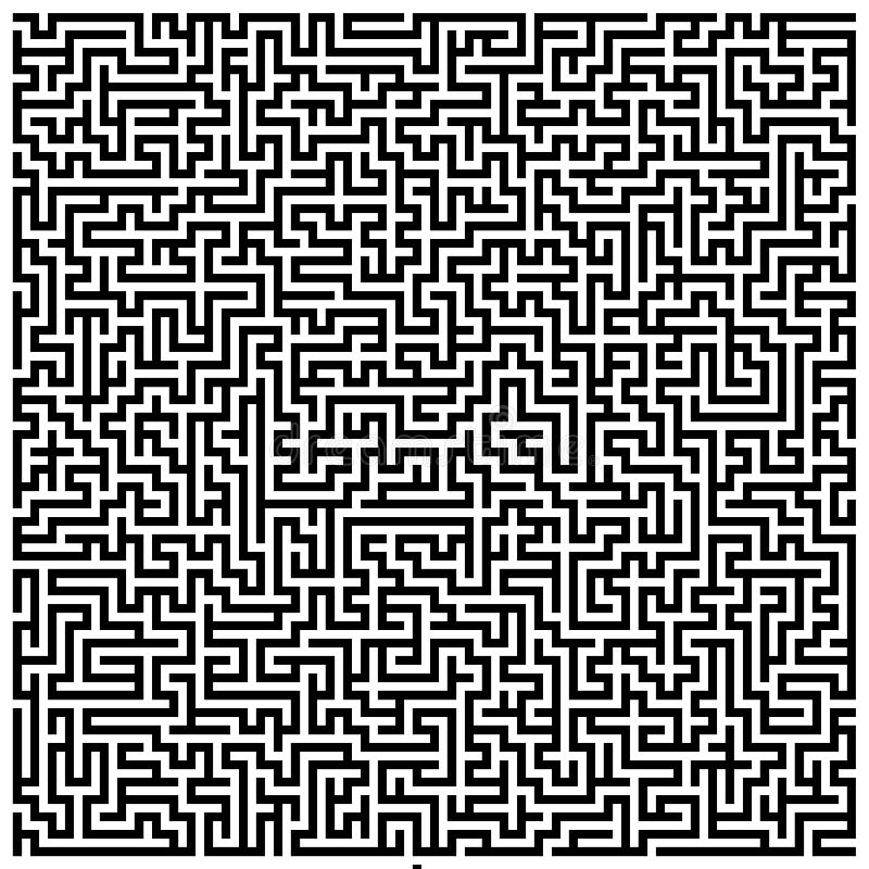 Schwieriges Labyrinth vektor abbildung. Illustration von muster - 166358