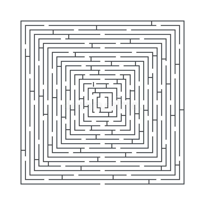 Schwieriges Und Langes Labyrinthlernspiel in Form Eines Quadrats Vektor ... Schwieriges Und Langes Labyrinthlernspiel in Form Eines Quadrats Vektor ...