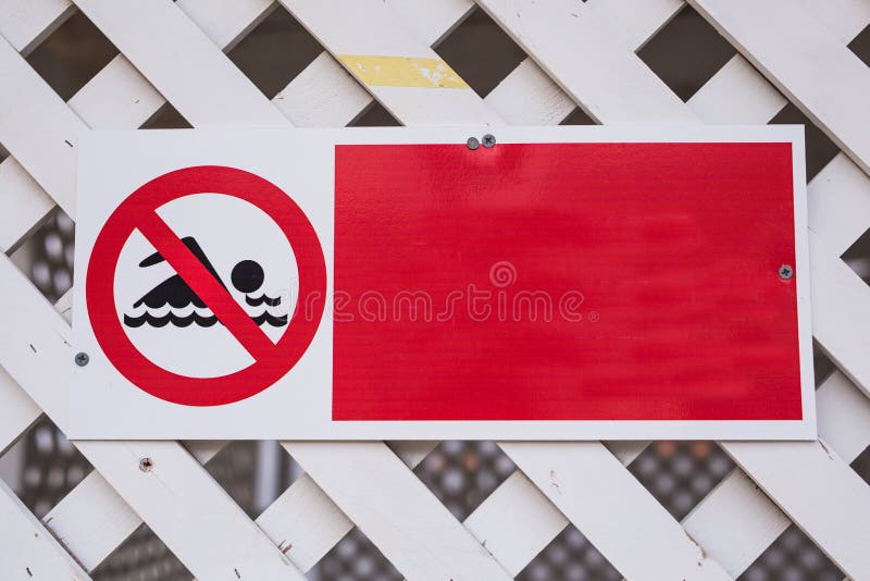 Baden Oder Schwimmen Verboten Stockbild - Bild von eingeschränkt ...