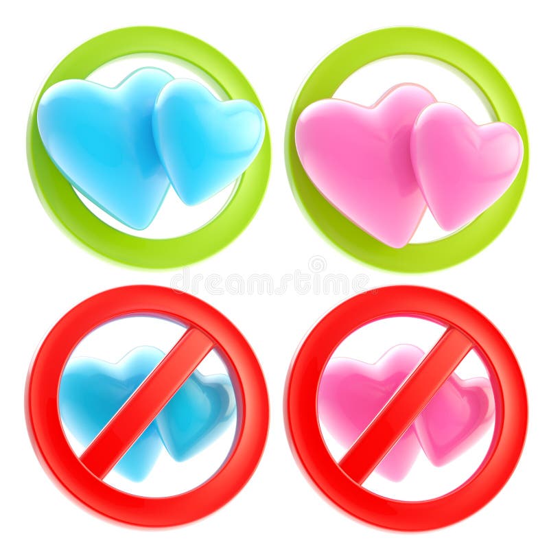 Männliches Zeichen Verbunden Mit Wenigen Weiblichen Zeichen Stock ...