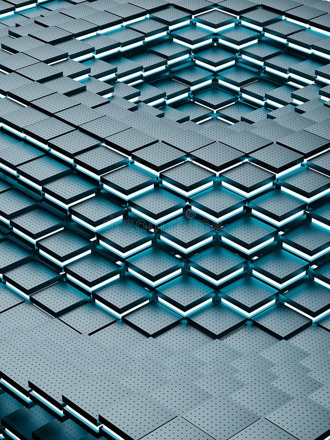 Sci-fi Abstract Cyber Grid Background Stock Image - Image of futuristic ...