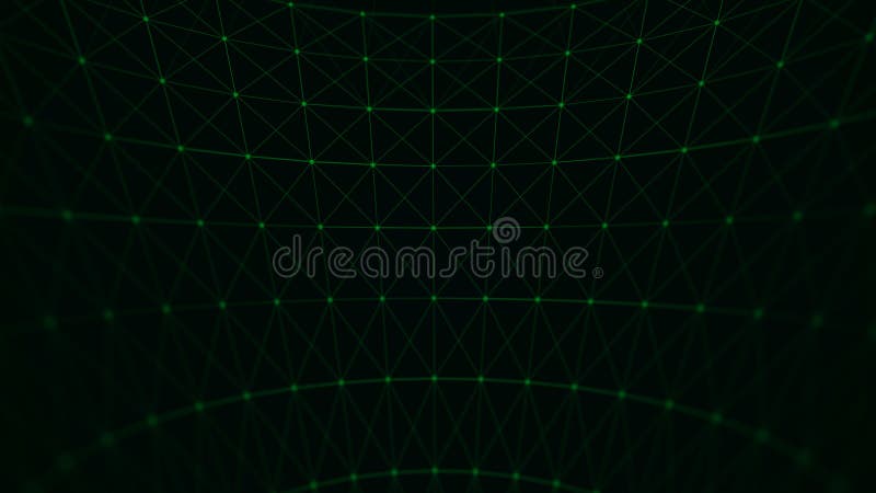 Sci-fi Abstract Grid with Particles and Lines. Concept Network ...