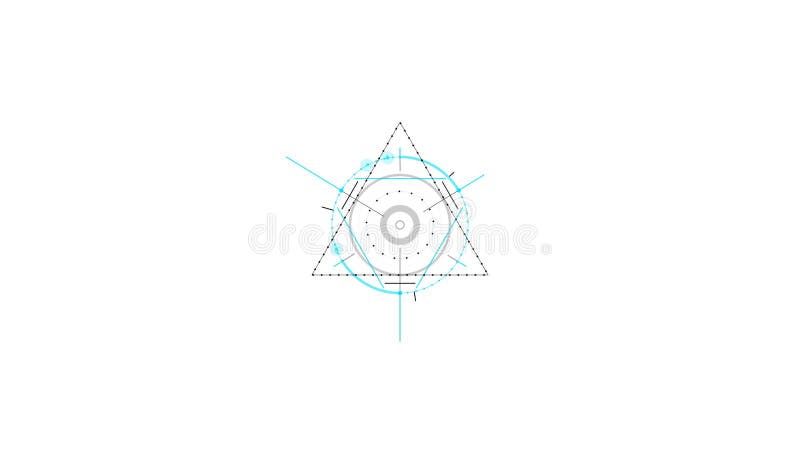 Sci-fi Abstract HUD Composite Element on Alpha Channel. Stock Footage ...