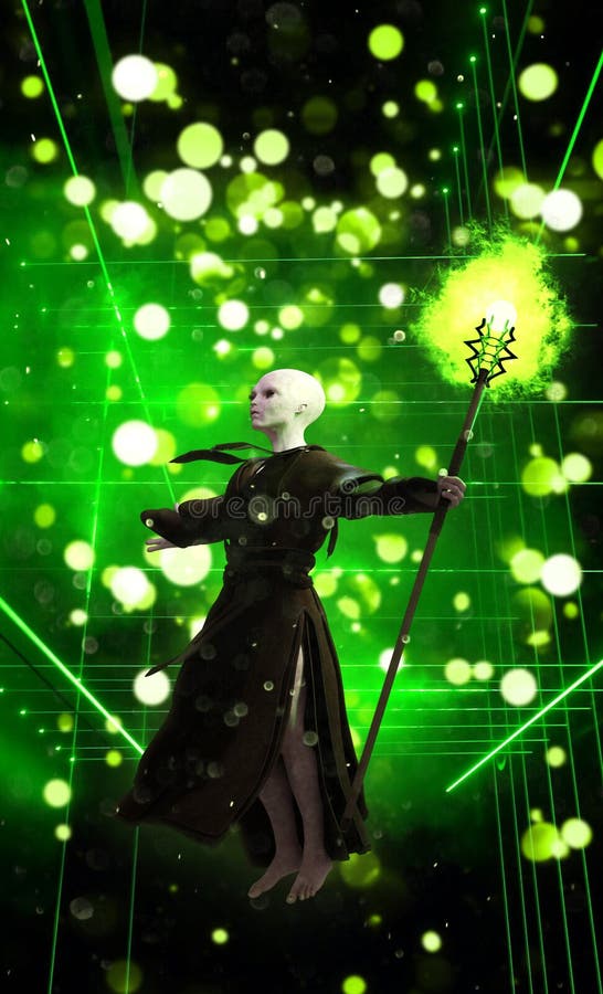 Archer Man with Bow and Arrow in the Woods Stock Illustration ...