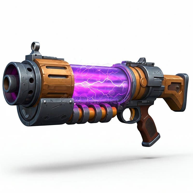 Sci-Fi Lightning Blaster stock illustration. Illustration of ...